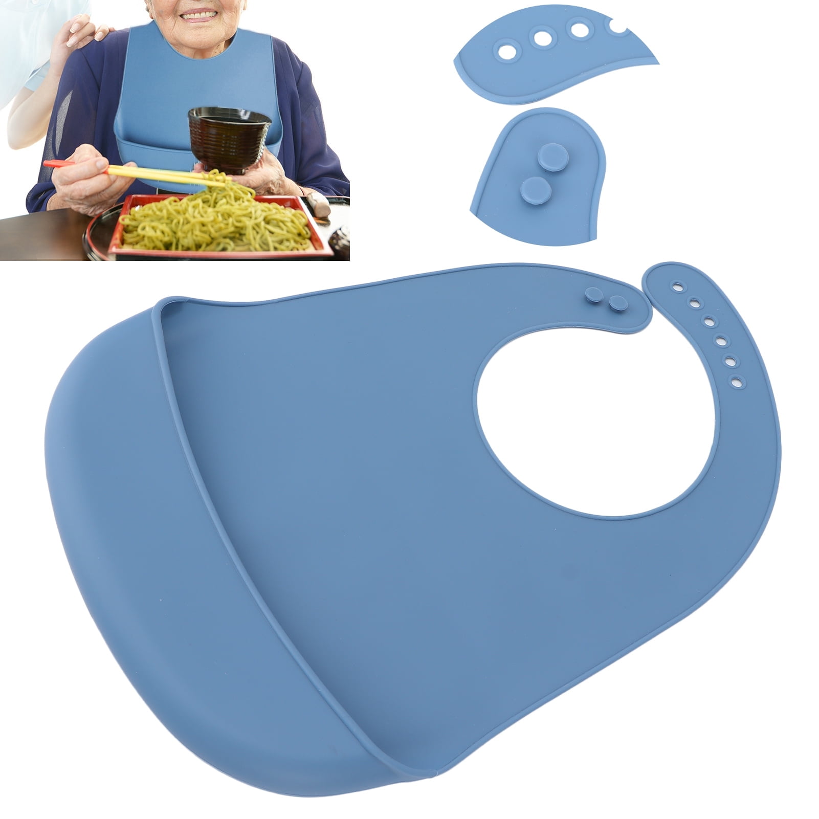 Adult Silicone Bib, Waterproof Adult Bibs Soft Comfortable For Elderly ...
