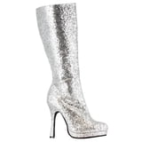 Adult Silver Glitter Knee High Boot - Walmart.com