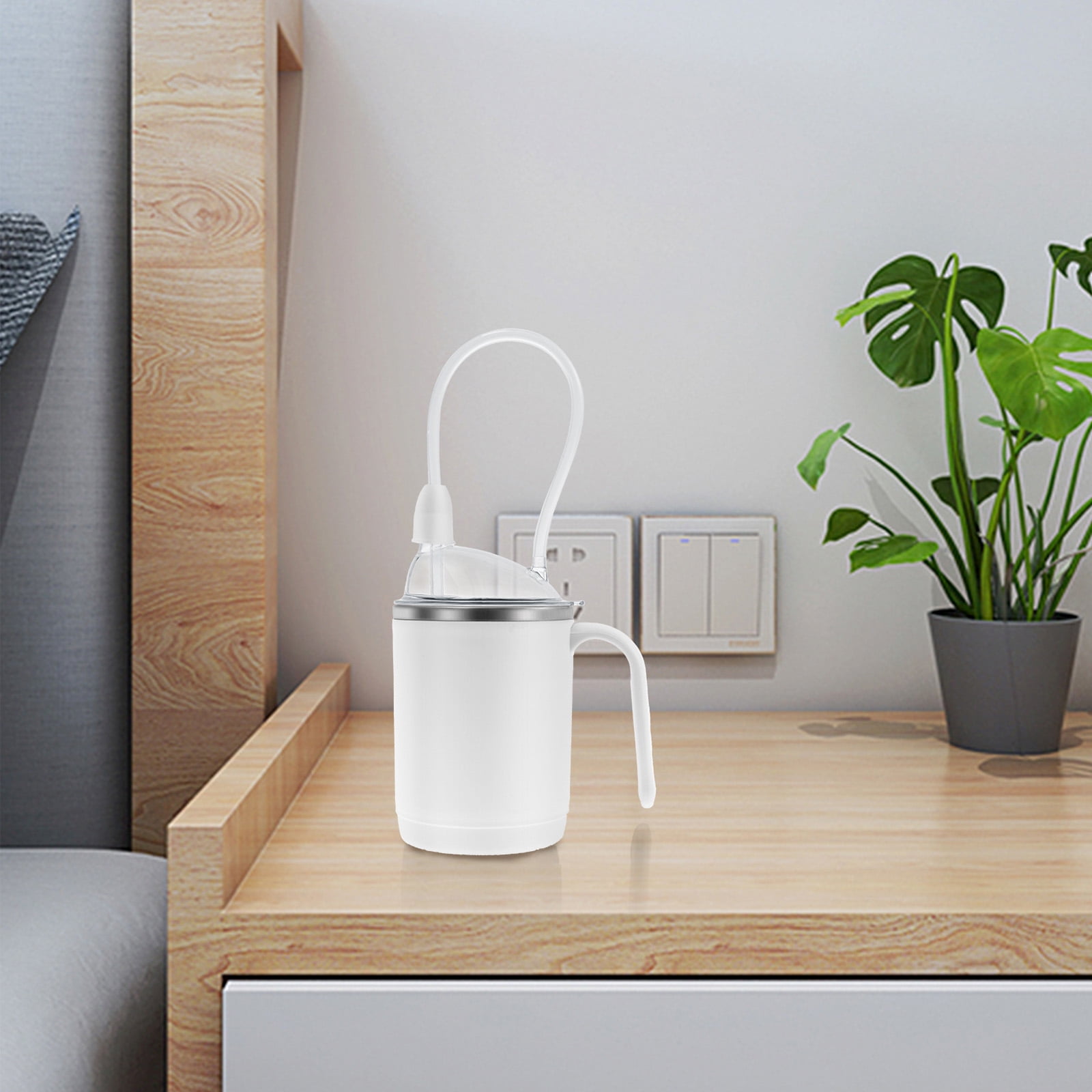 Adult Sippy Cup Anti Choking Elderly Spill Proof Cup with Handle and ...