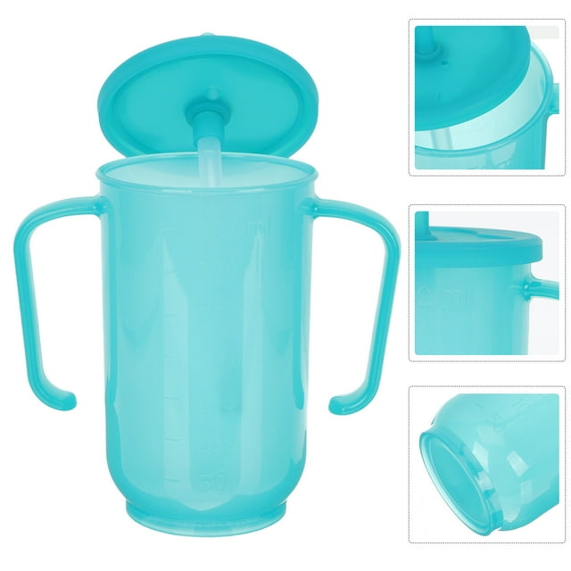 Adult Sippy Cup Disabled Patient Liquid Diet Feeding Straw Mug Elderly ...
