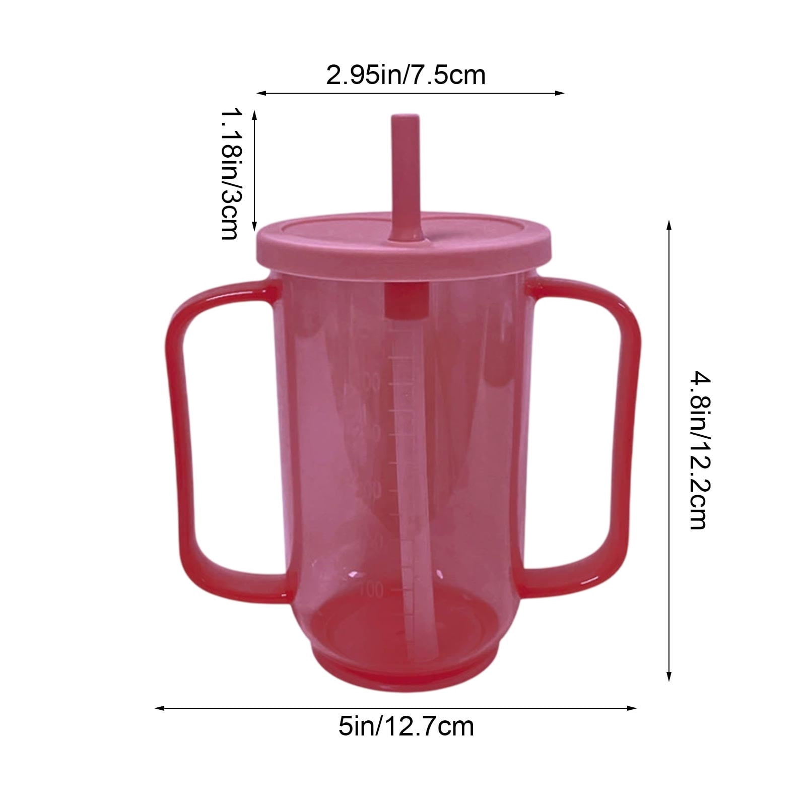 Adult Sippy Cups for Elderly,Straw Sippy Cups with 2 Handles No Spill ...