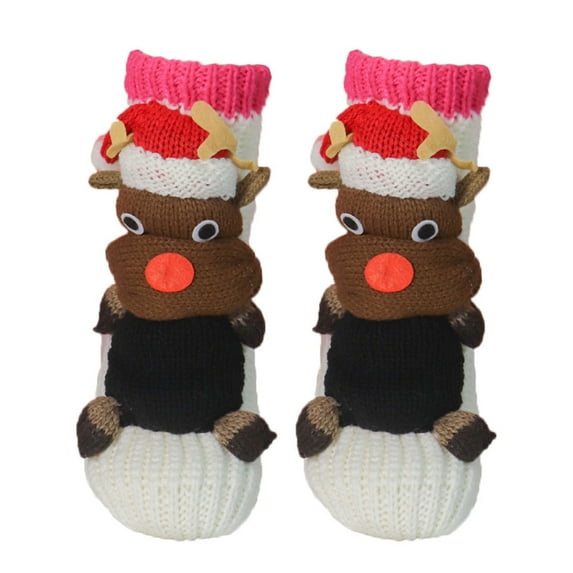 Adult Size Cartoon House Socks Slip Resistant Bottom Extra Warmth For ...