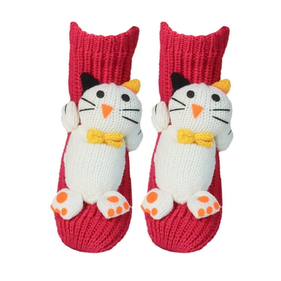 Adult Size Cartoon House Socks Slip Resistant Bottom Extra Warmth For ...
