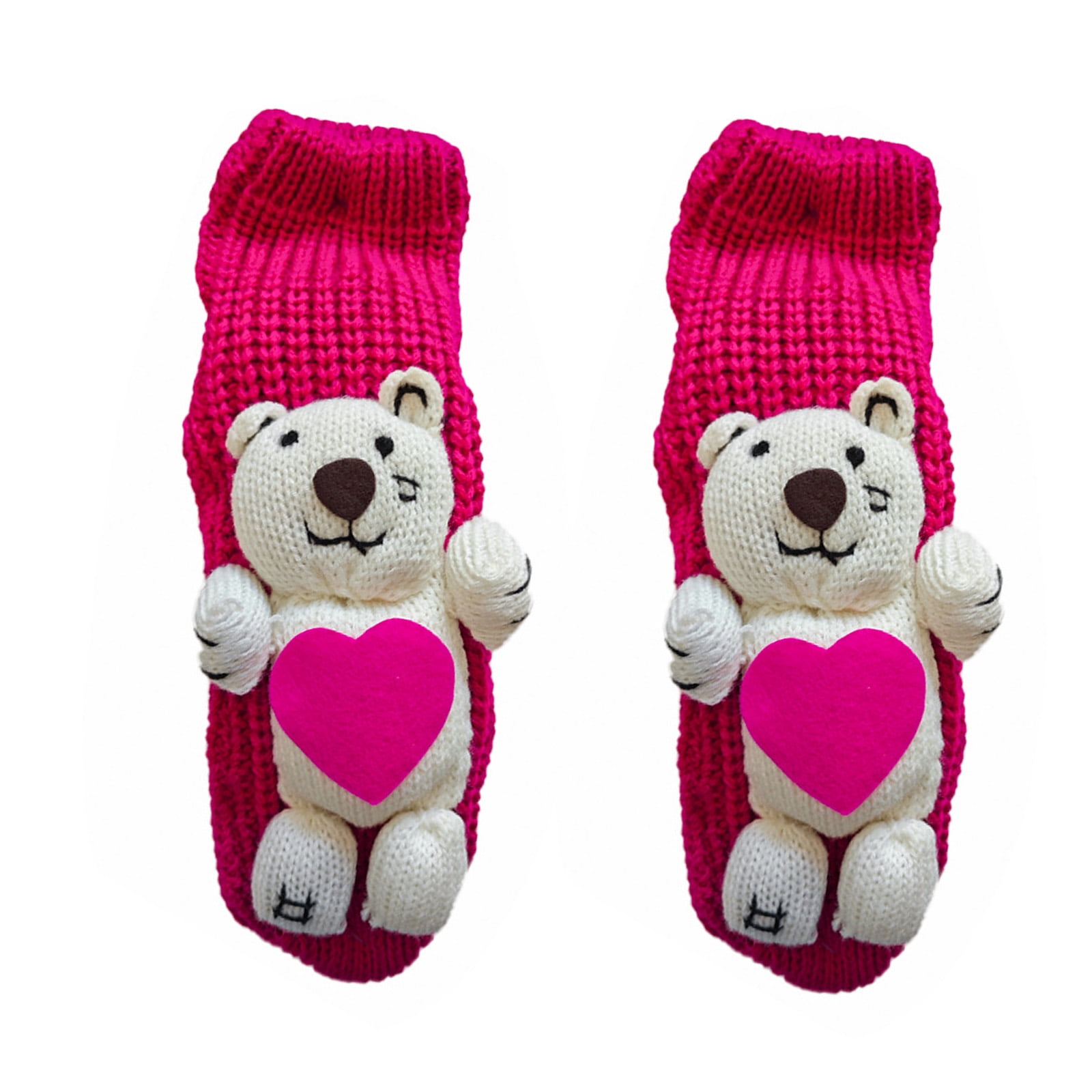 Adult Size Cartoon House Socks Slip Resistant Bottom Extra Warmth For ...