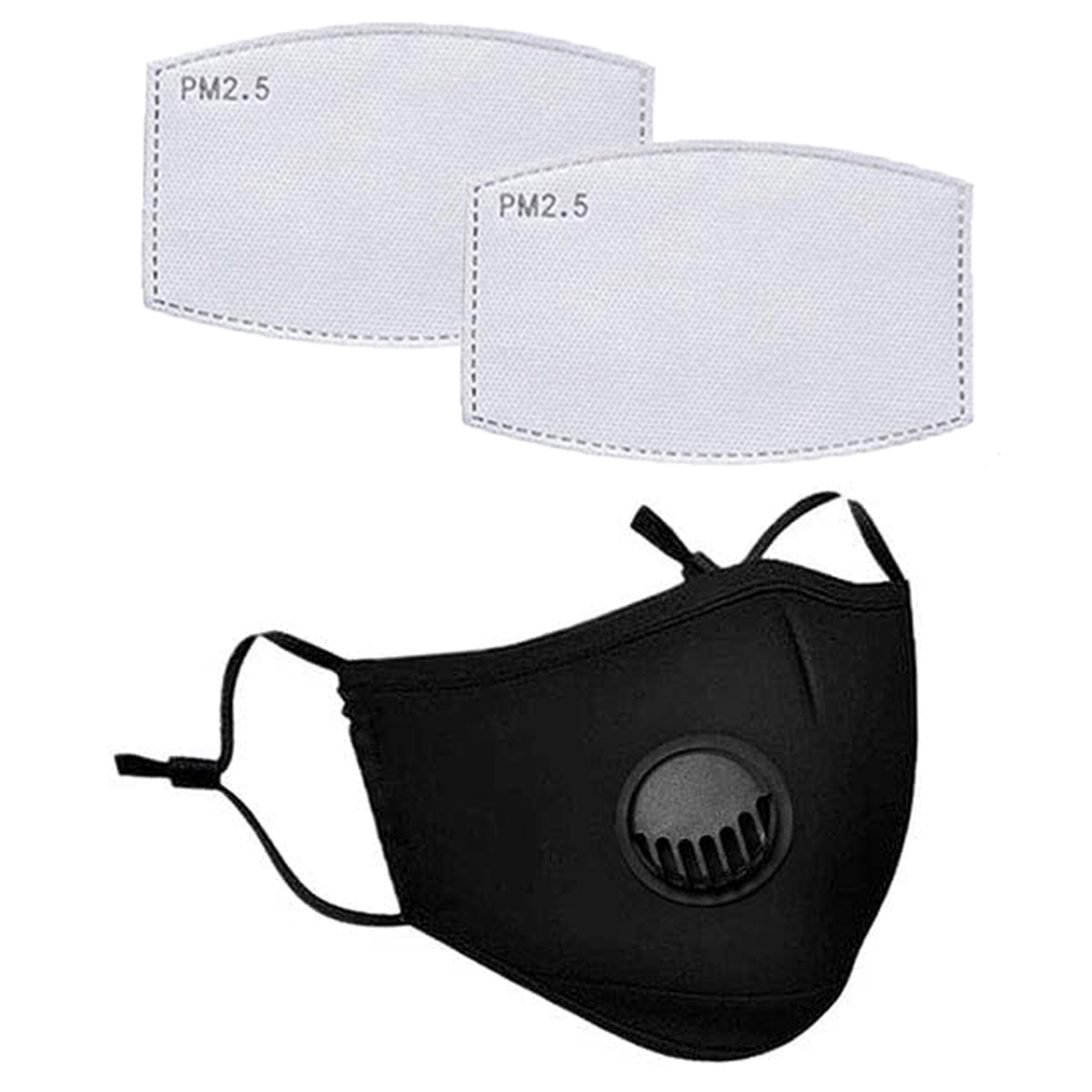 Adult Size Cotton Face Mask Covers with Breathing Valve, Wire Nose ...