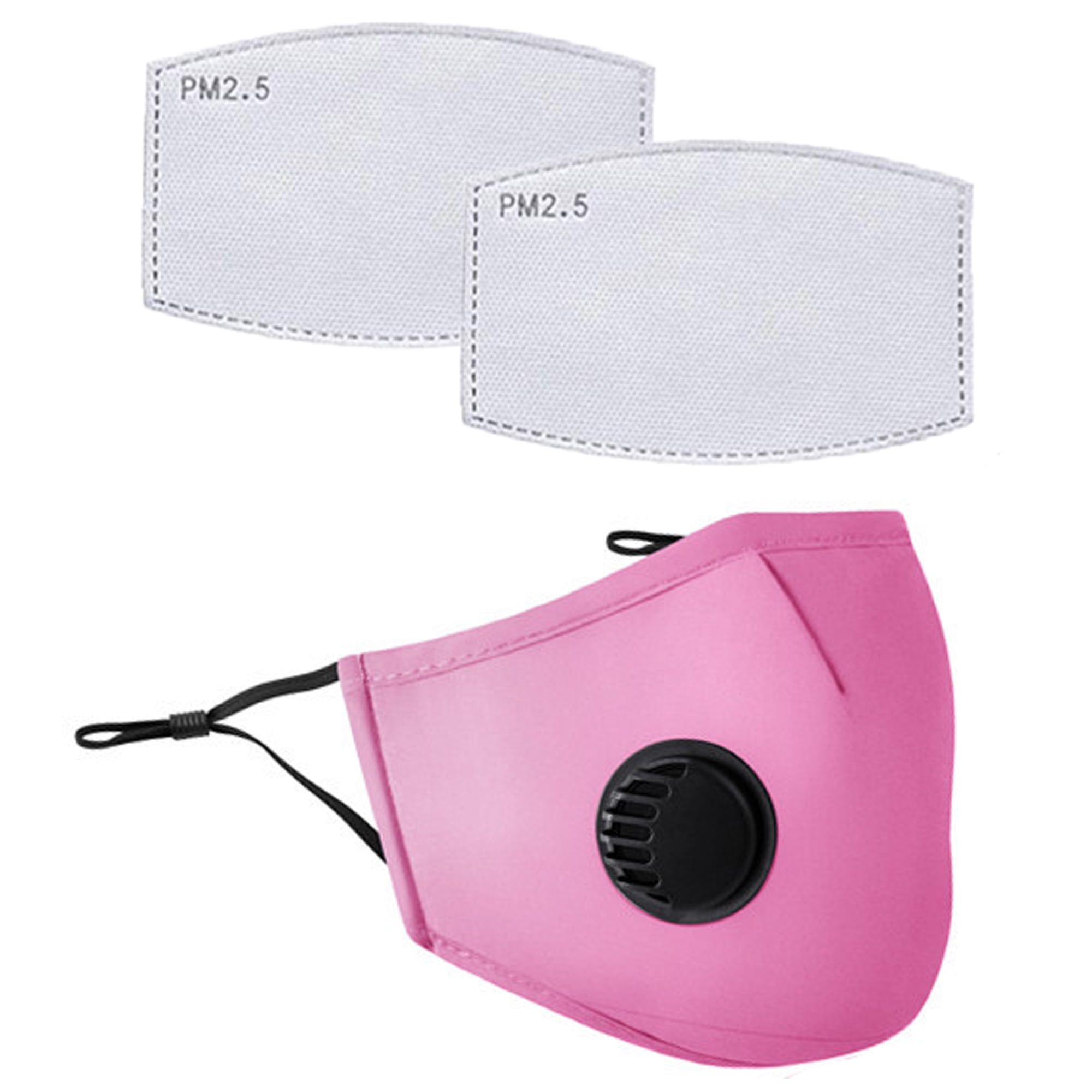 Adult Size Cotton Face Mask Covers with Breathing Valve, Wire Nose ...