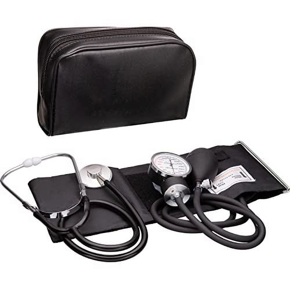 Adult Size Self Taking Black Aneroid Sphygmomanometer, Stethoscope Kit ...