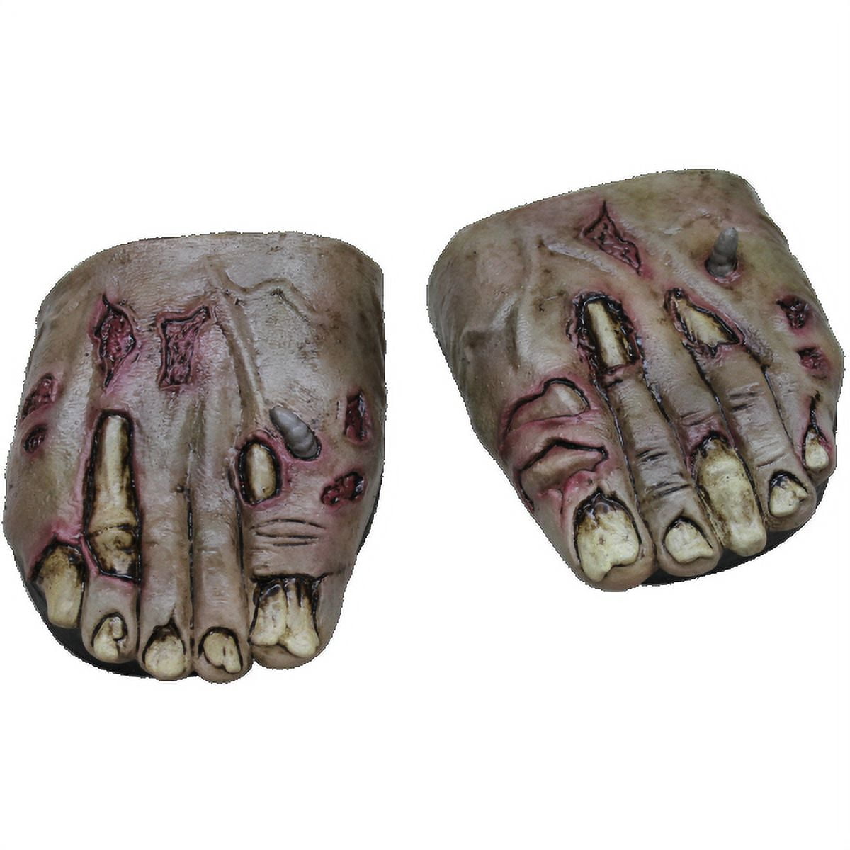 Adult Sized Zombie Rotted Feet Latex Shoe Covers Halloween Costume ...