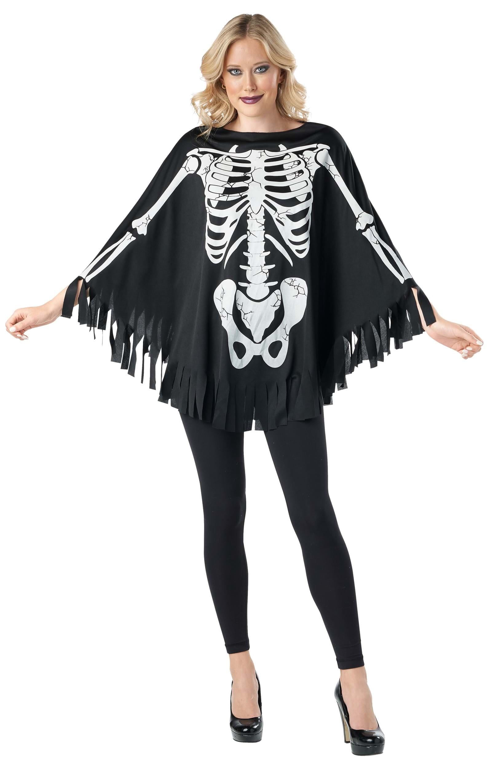 Adult Skeleton Costume Poncho - Walmart.com