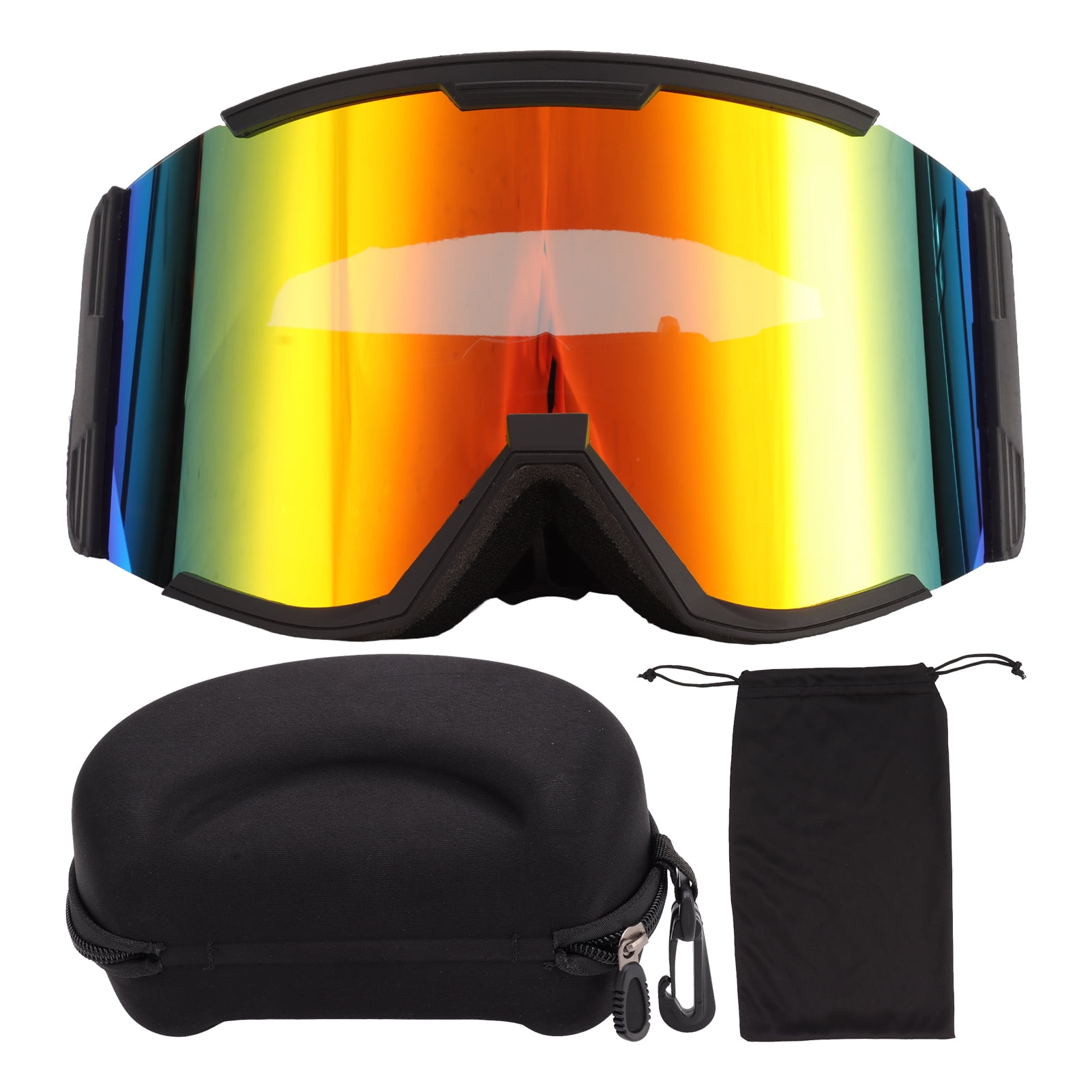 Adult Ski Goggles Double Layer Anti Fog Large Field Cylindrical Snow Goggles Windproof Climbing