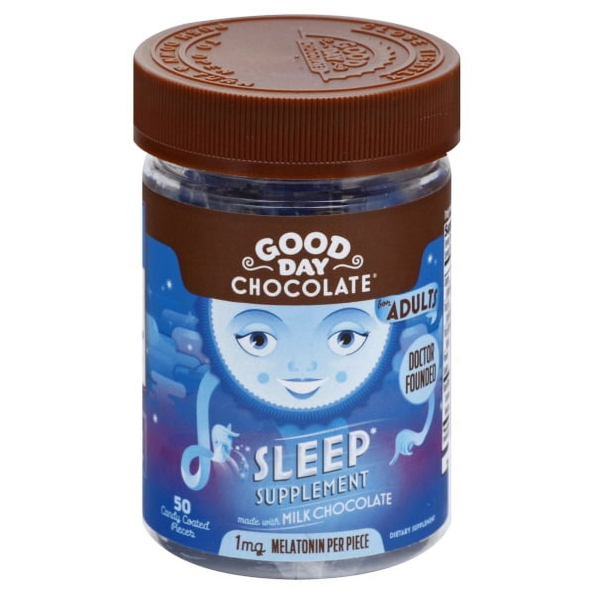 (Adult) Sleep 1mg Chocolate Supplement by Good Day Chocolate (50pc ...