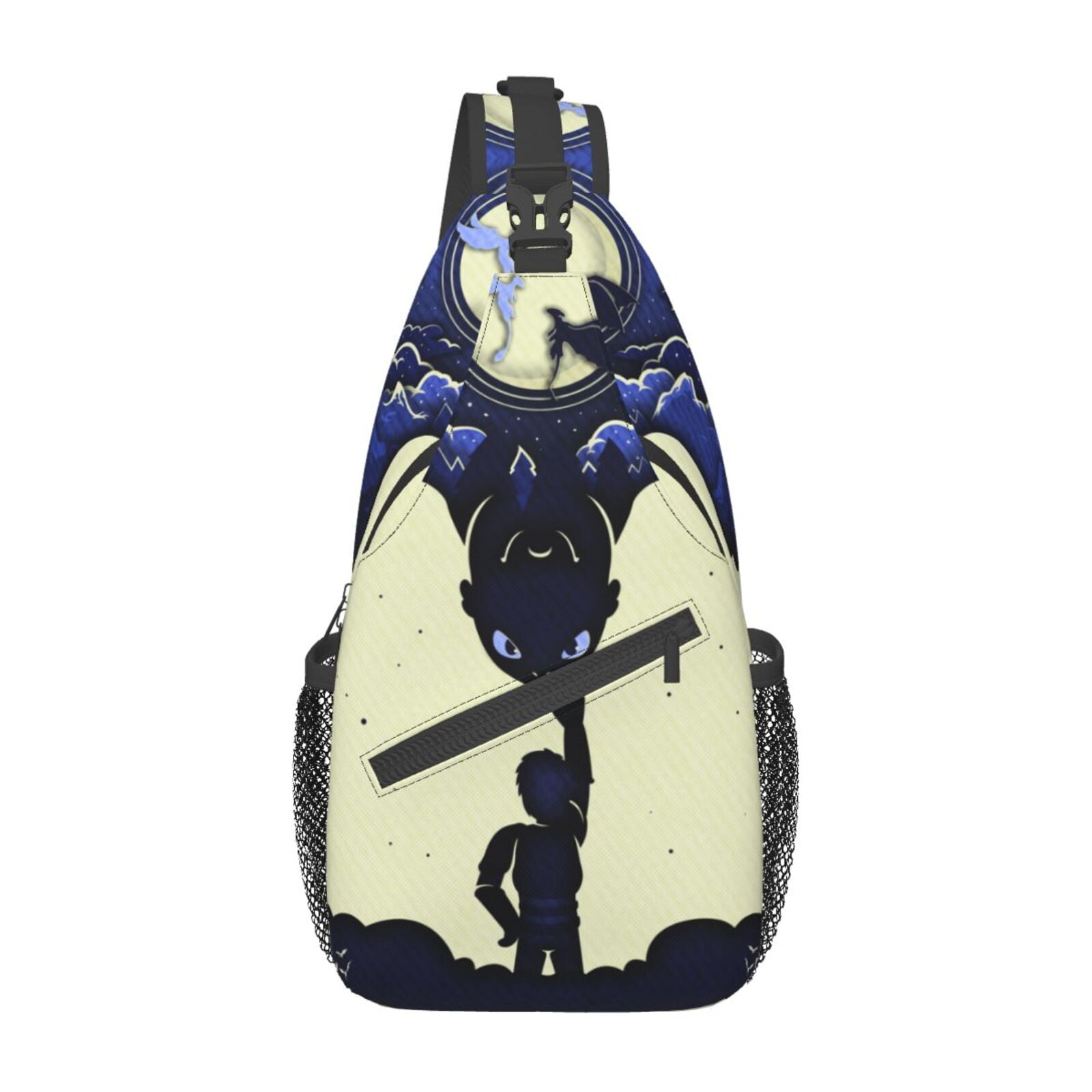 Adult Sling Bag How To Train Your Dragon Toothless Chest Bags Crossbody ...