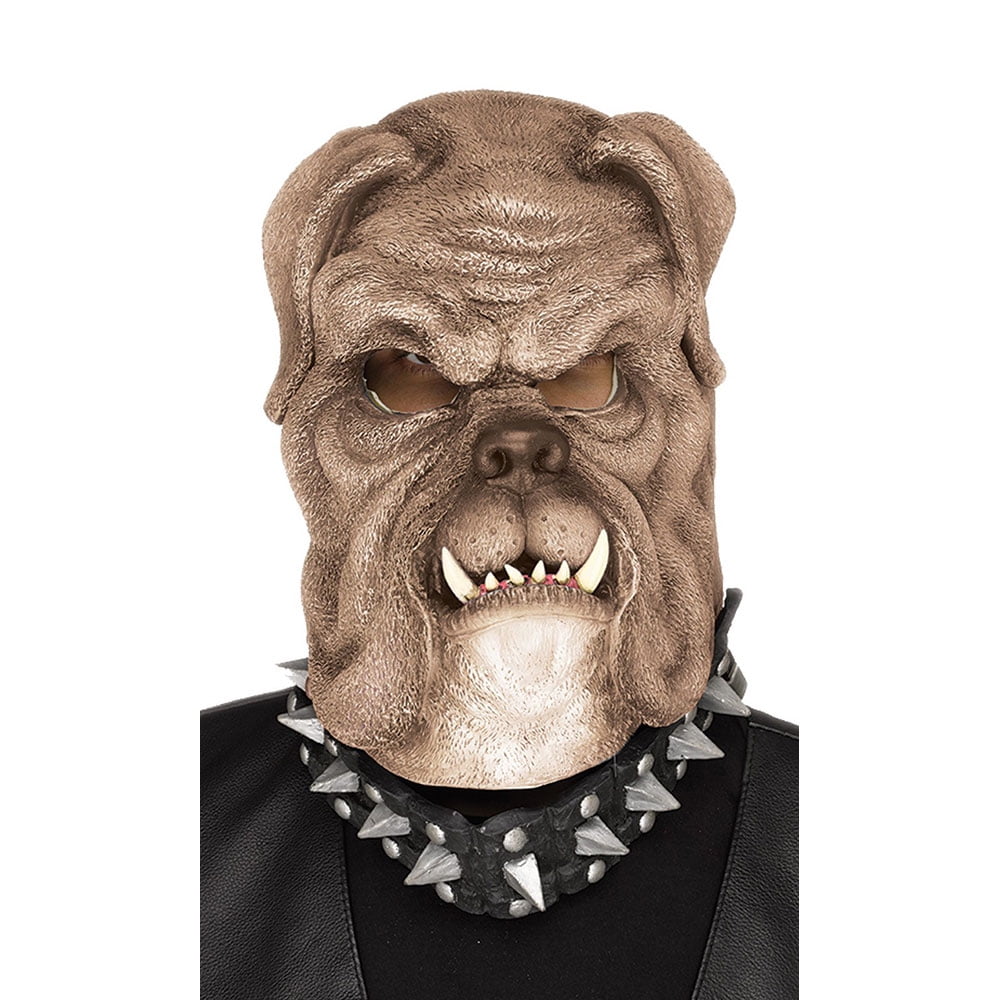 Adult Snarling Brown Bull Dog Halloween Mask - Walmart.com