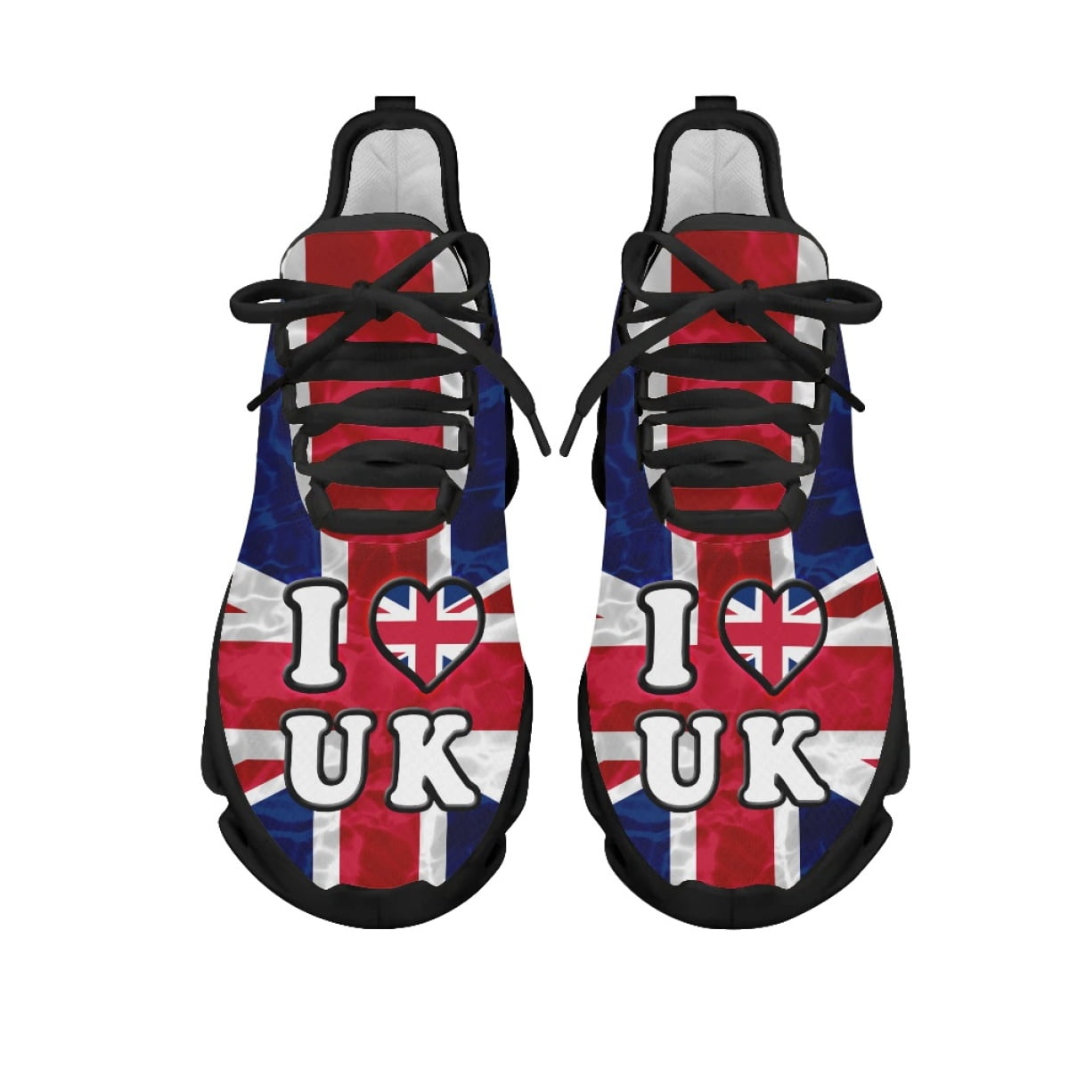 Adult Sneakers United Kingdom Flag Design Platform Shoes for Womens ...