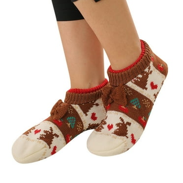 Cozylook Cute Animal Slipper Socks for Toddler Kids Girls Women, Fuzzy Fluffy Sherpa Lined, Non ...