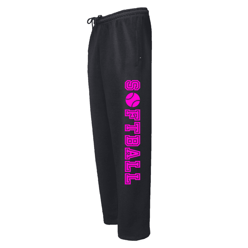 Adult Softball Black Sweatpants (Neon Pink, Adult Large) - Walmart.com