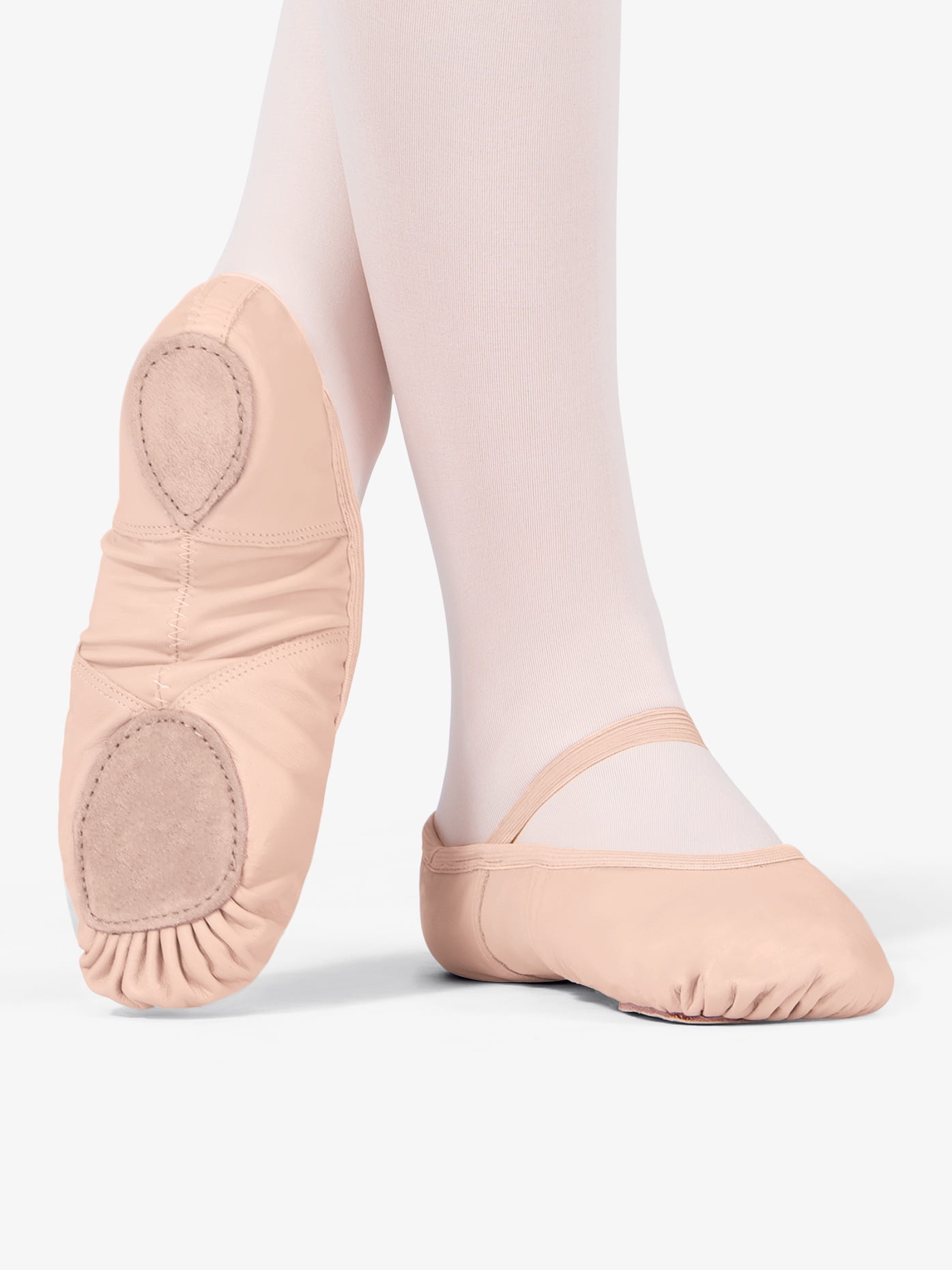Adult Spandex Arch Leather Split-Sole Ballet Shoes - Walmart.com