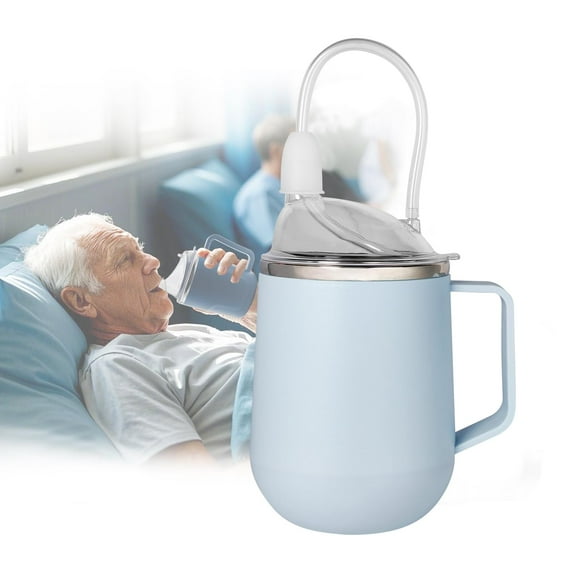 Adult Spill Proof Cup for Elderly, 3 in 1 Stainless Steel Sippy Cup ...