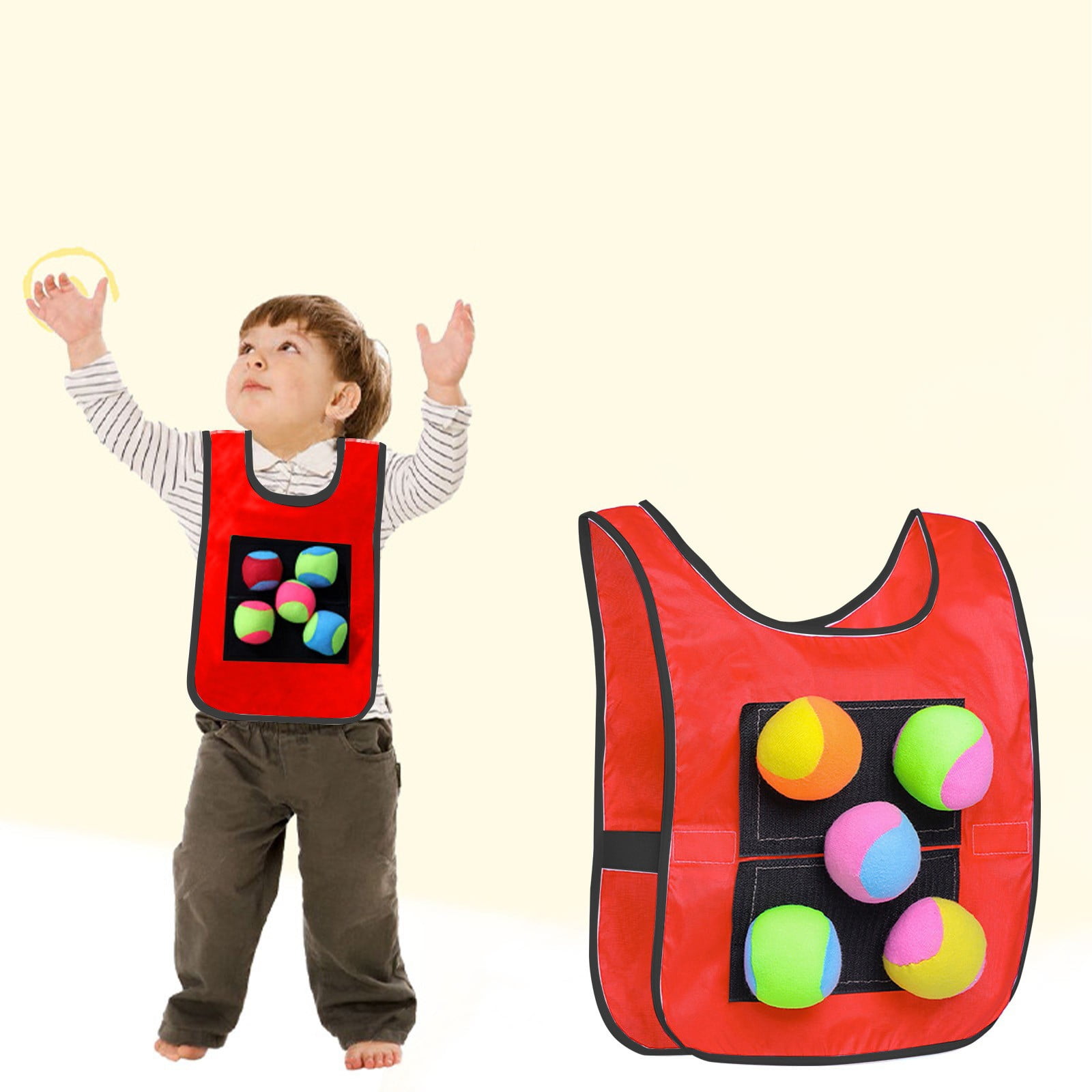 Adult Sticky Ball Vest Game Set with 5 Balls, 21x15in Large Target ...