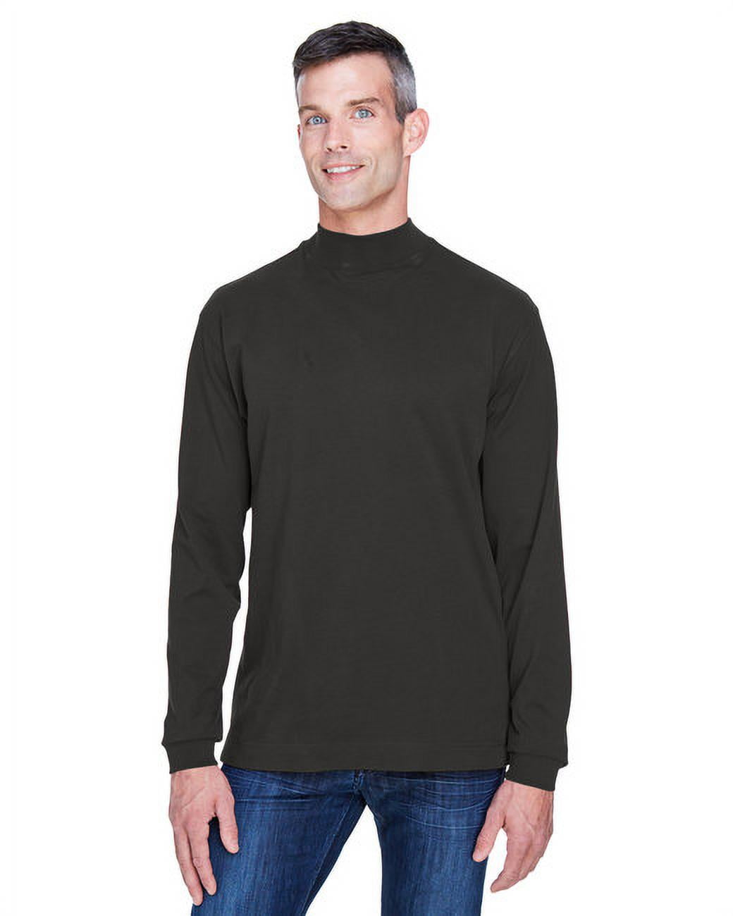 Adult Sueded Cotton Jersey Mock Turtleneck - BLACK - M - Walmart.com