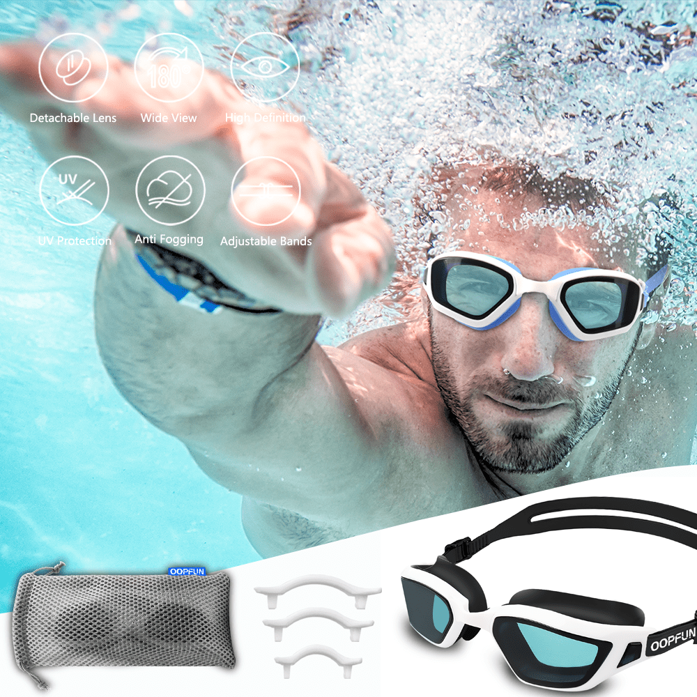 Adult Swim Goggles Comfortable No Leakage Anti Fog Anti UV Swimming ...