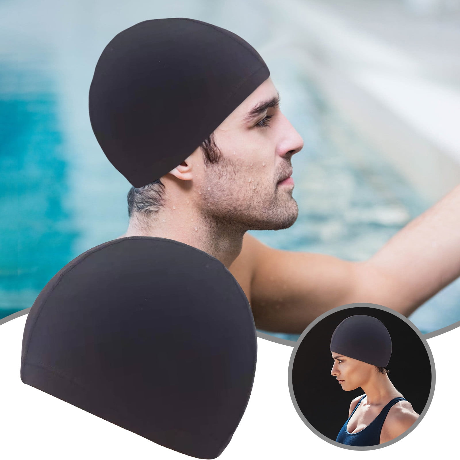 Adult Swimming Cap Men's And Women's Style Hair Protection Swimming Cap ...