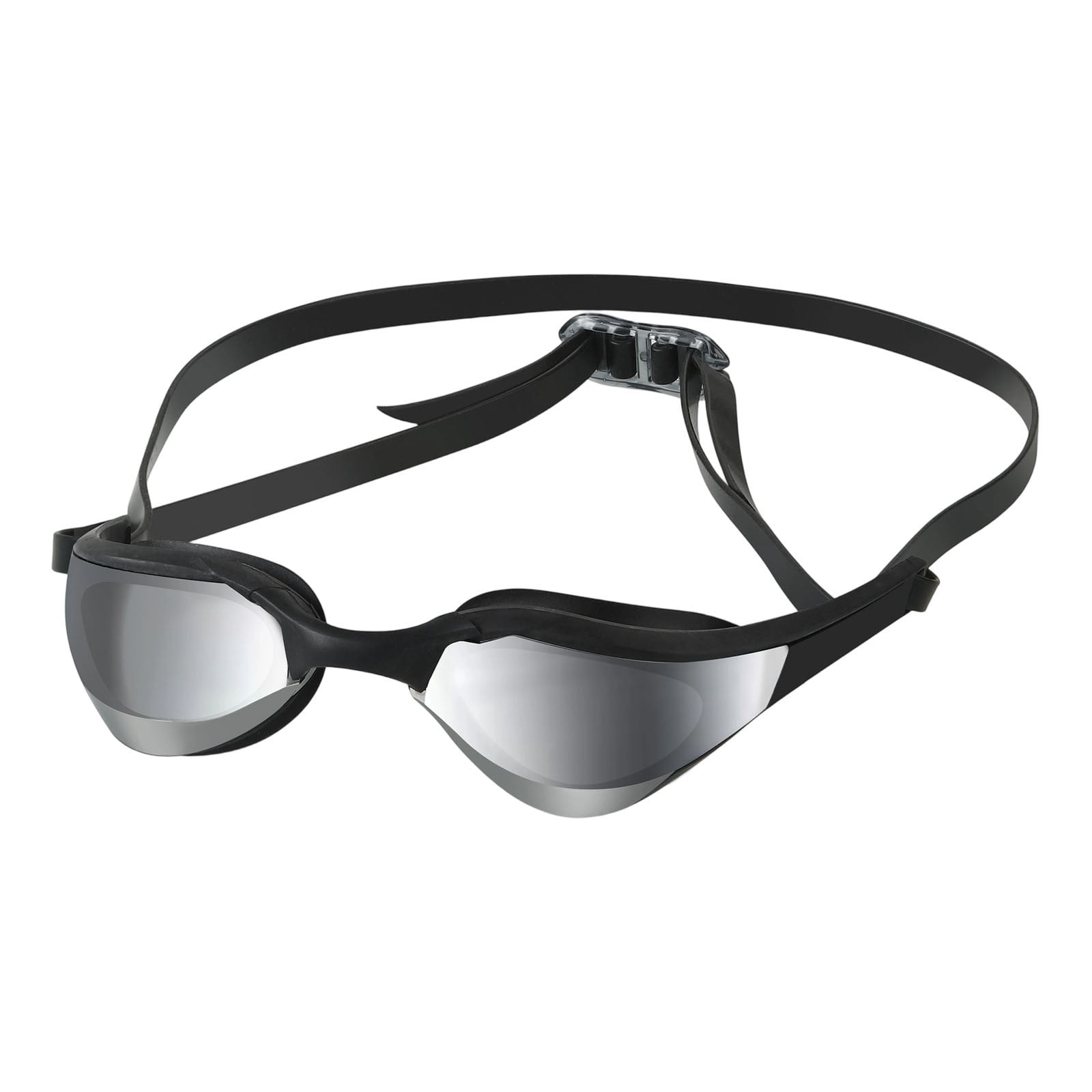 Adult Swimming Goggles Fog Competition Swim Gear Lens Cool Silver Plate ...