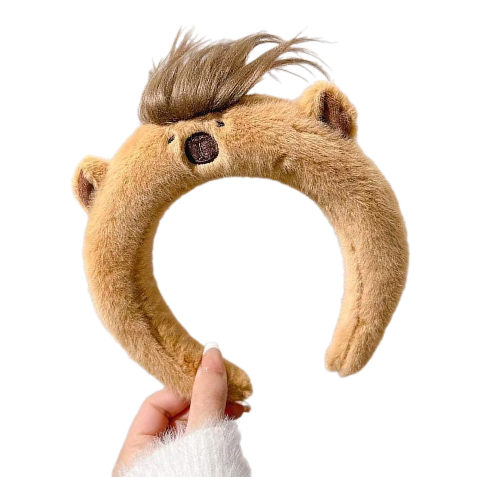 Adult Teens Cartoon Capybaras Shape Headband Woman Plush Hair Hoop ...