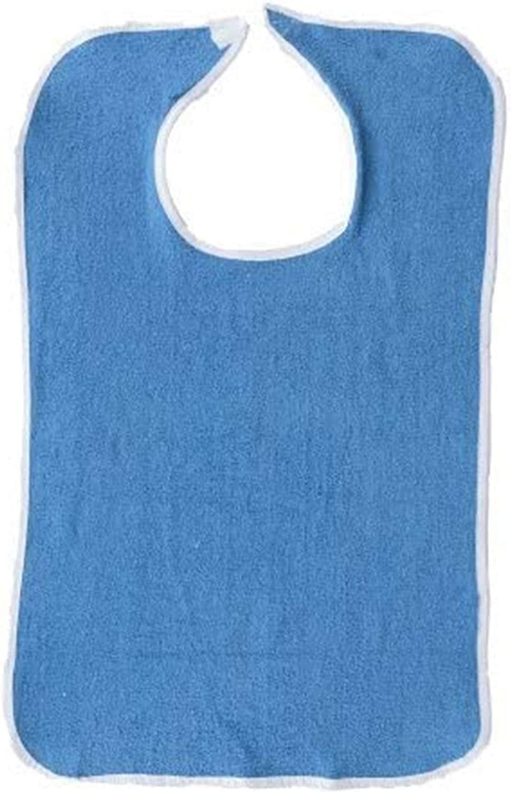 Adult Terry Cloth Bib With Velcro Closure Size 18 X 30 - 6 Pack - Royal ...