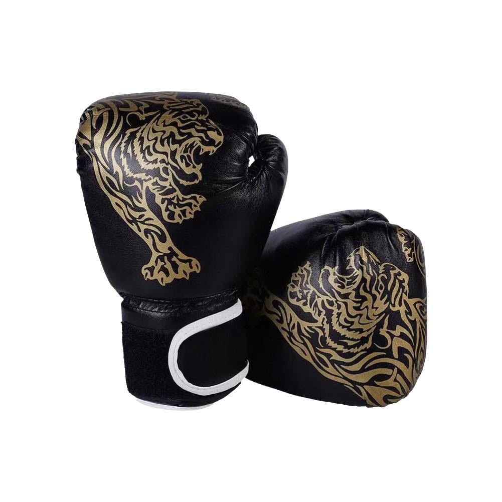 Adult Tiger-Black Red Flame Tiger Figure Boxing Champion Boxing Gloves ...
