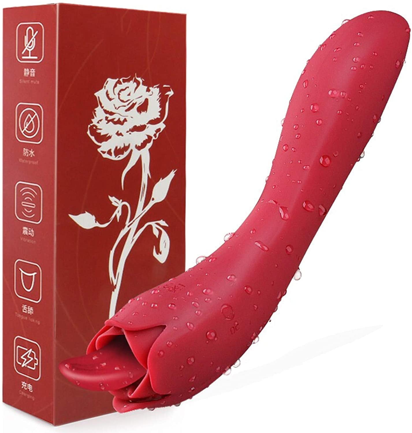 Adult Toys Upgraded Rose Toys Clitoral Licking G Spot Vibrators Tongue