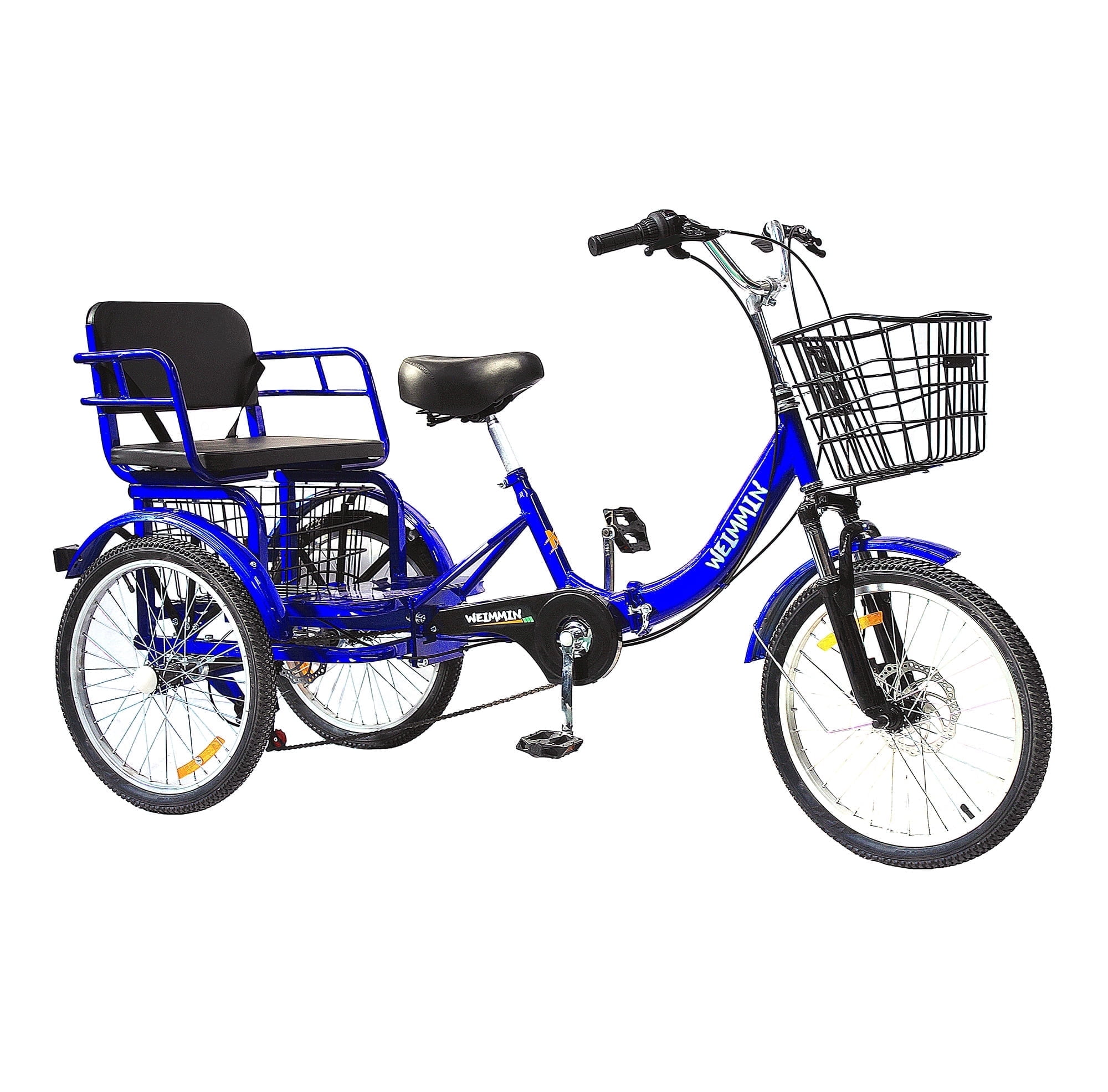 Adult Tricycle 7 Speed, 20 inch Folding Tricycle Three Wheel Bike for ...