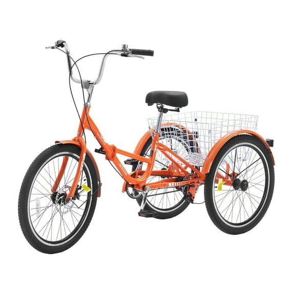 Adult Tricycle Folding 20 Inch, 3 Wheel Cruiser Bike for Adults, Lightweight Aluminum Alloy ...