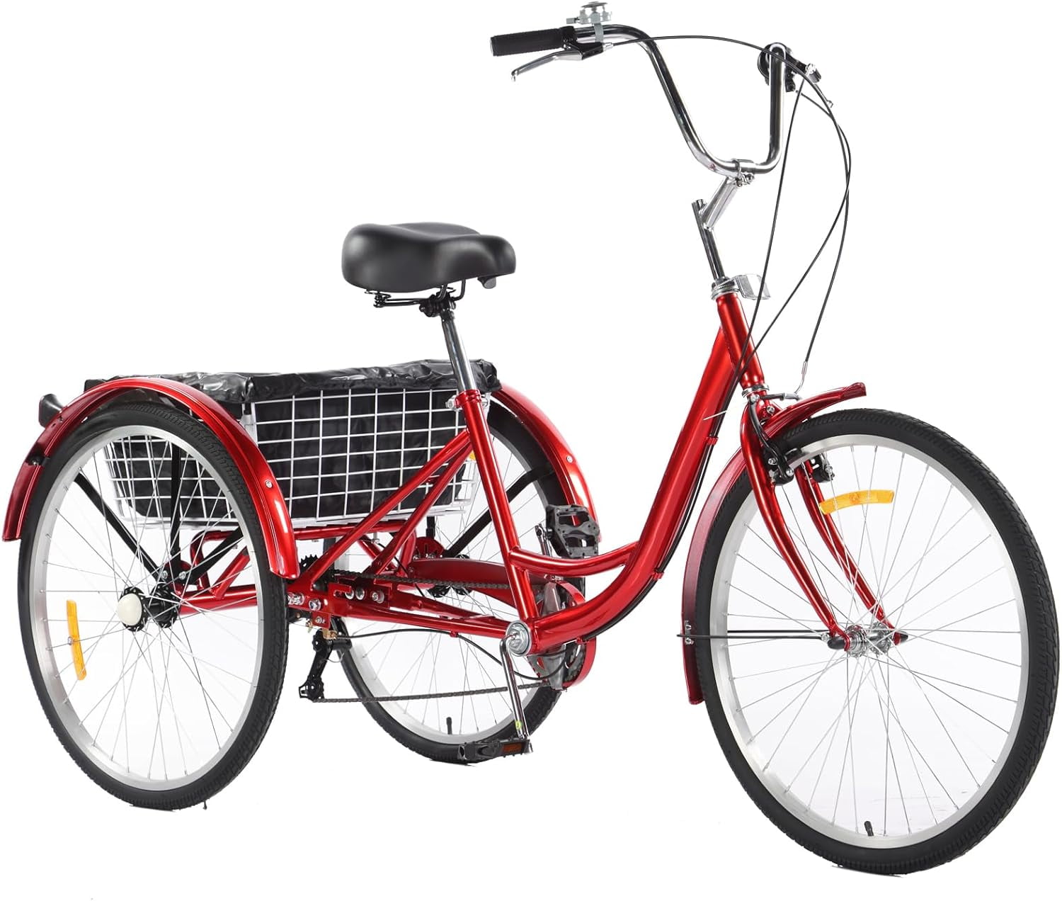 Adult Tricycles 24 & 26 Inch, 7-Speed 3-Wheel Bikes for Men and Women ...