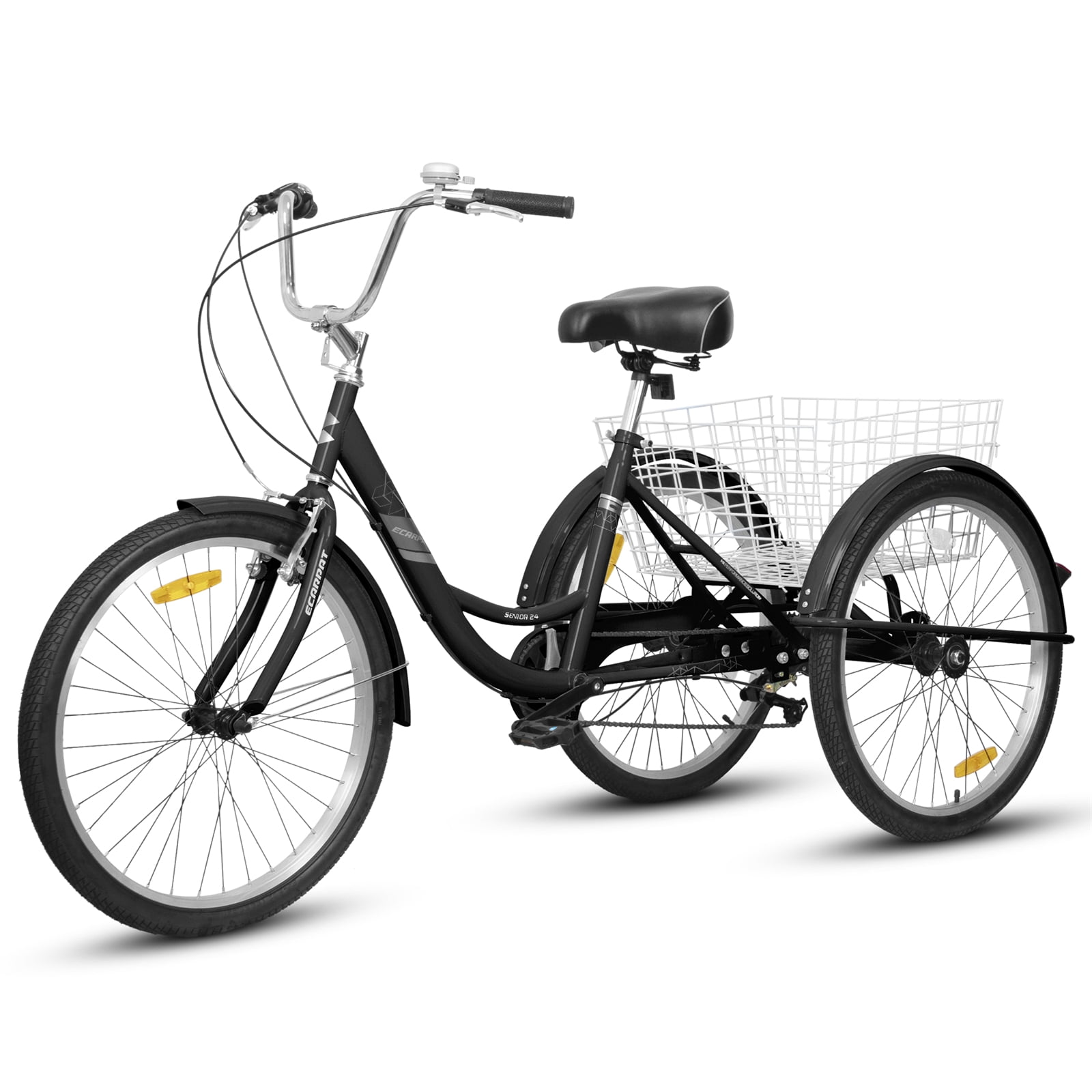 Adult Tricycles 7 Speed, Adult Trikes 24 Inch 3 Wheel Bikes, Three ...