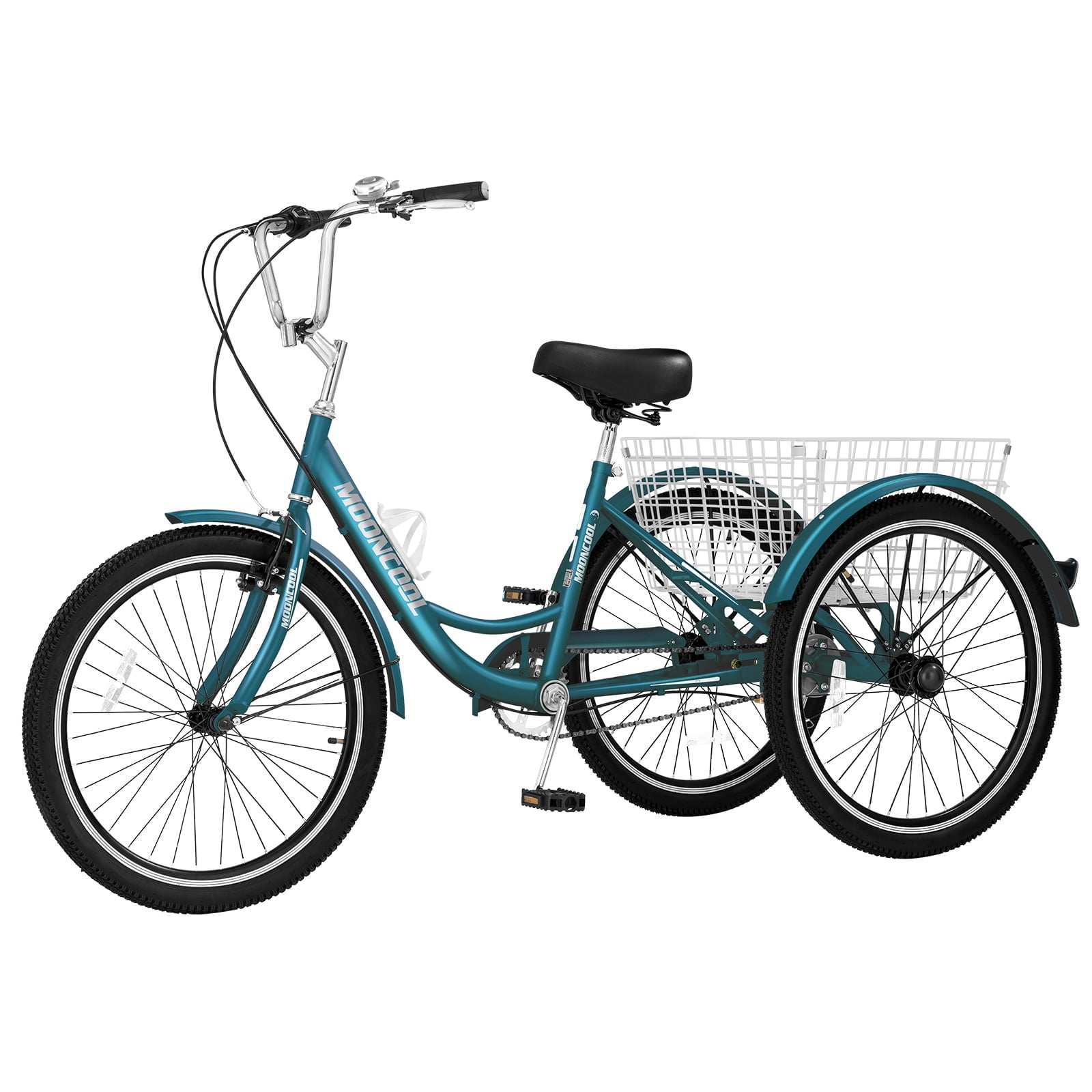 Adult Tricycles Single Speed, Adult Trikes 24 inch 3 Wheel Bikes, Three ...