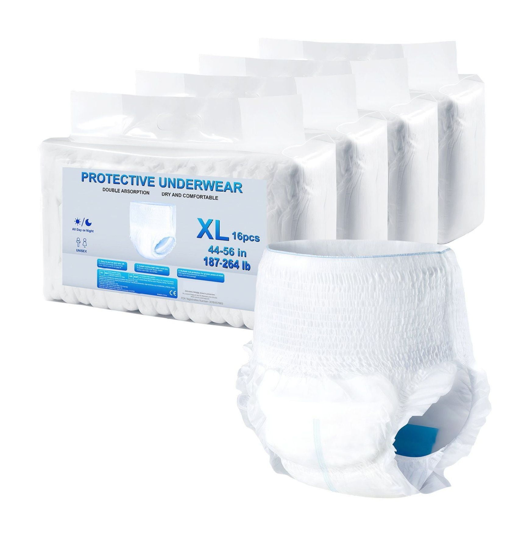 Adult Underwear, High Absorbent Incontinence Protection for Men & Women ...