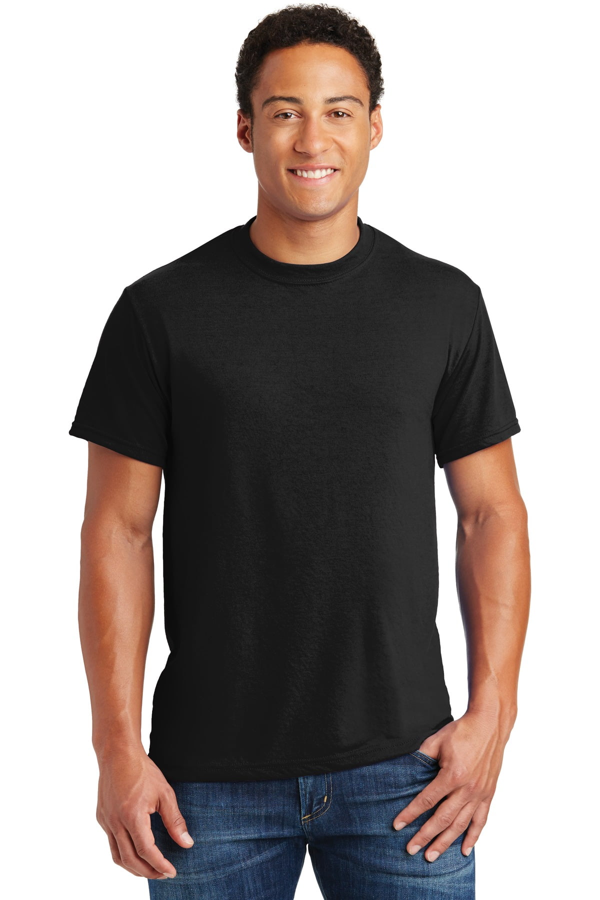 Jerzees 21M Dri-Power Sport 100% Polyester T-Shirt, Black, XL, Pack Of ...