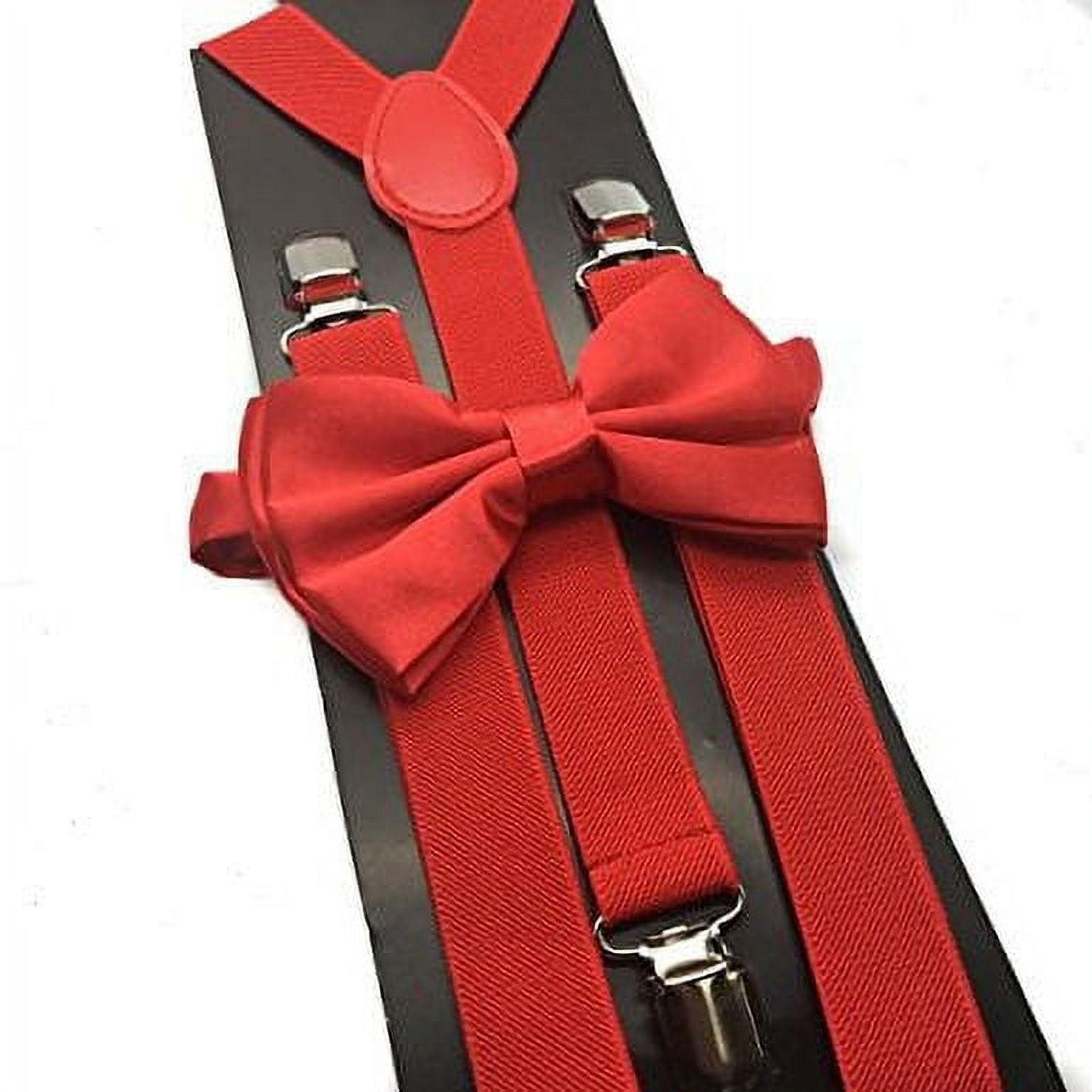 Coool by Coool Adult Unisex Bow Tie & Suspender Sets, Red - Walmart.com