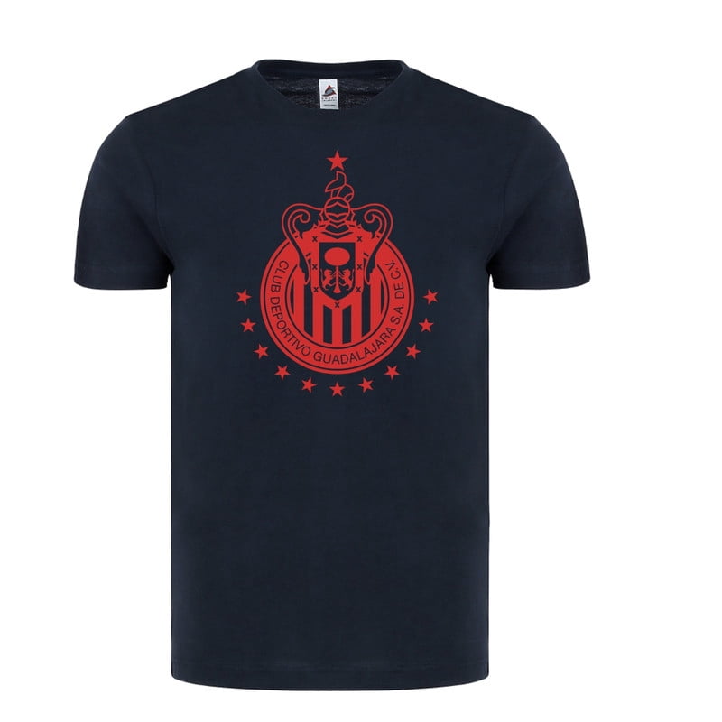 Adult Unisex Chivas de Guadalajara Cotton Tee Shirt | Liga MX - Navy ...