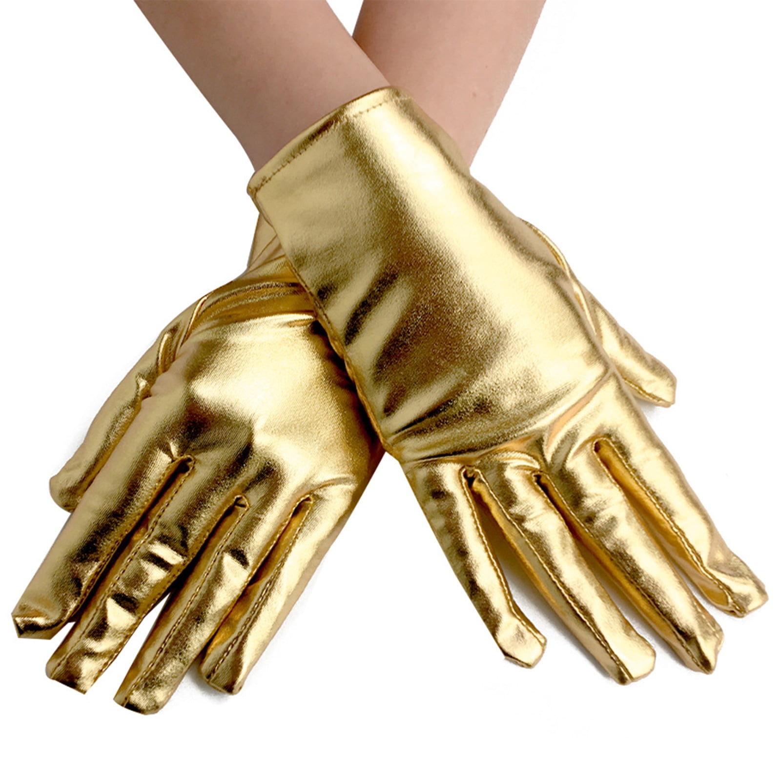 Adult Unisex Gloves Fashion Shimmering Short Gloves Props Mittens Full ...