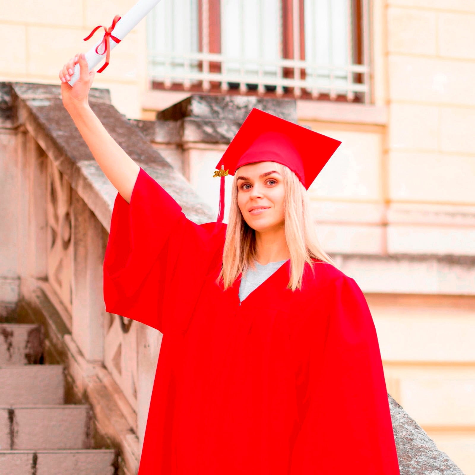 Adult Unisex Graduation Gown Set College & High School Robe With Cap ...