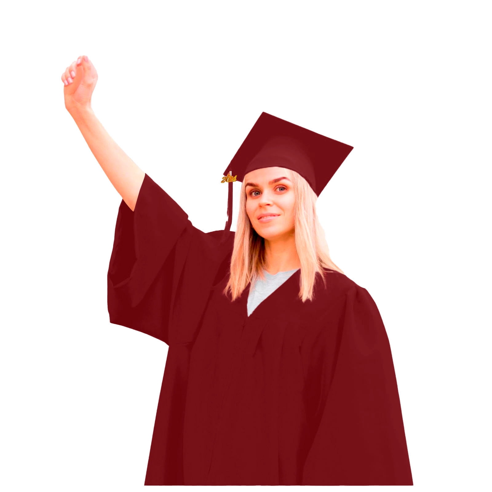 Adult Unisex Graduation Gown Set College & High School Robe With Cap ...