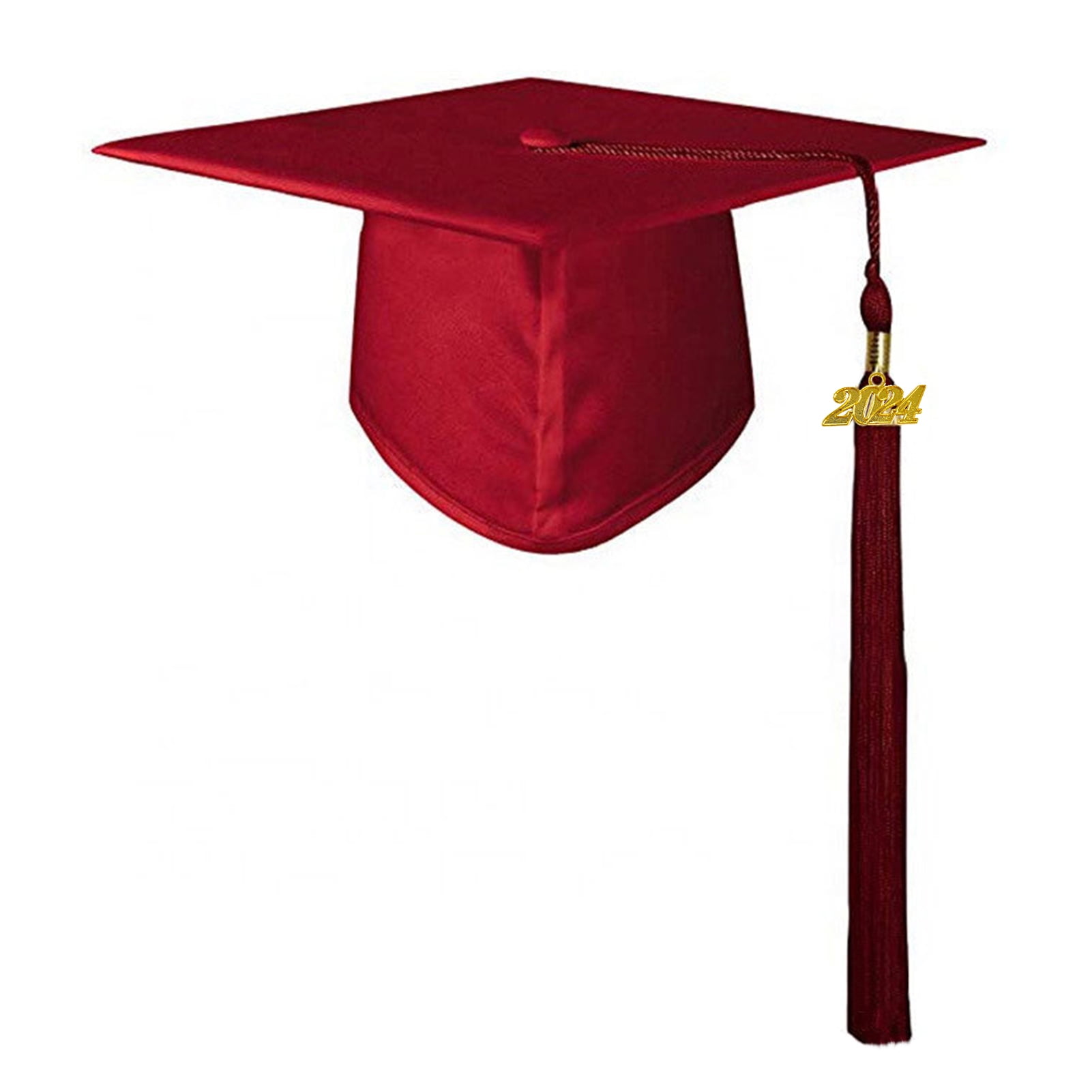 Adult Unisex Graduation Hat with Tassel Solid Color 2024 Graduation ...