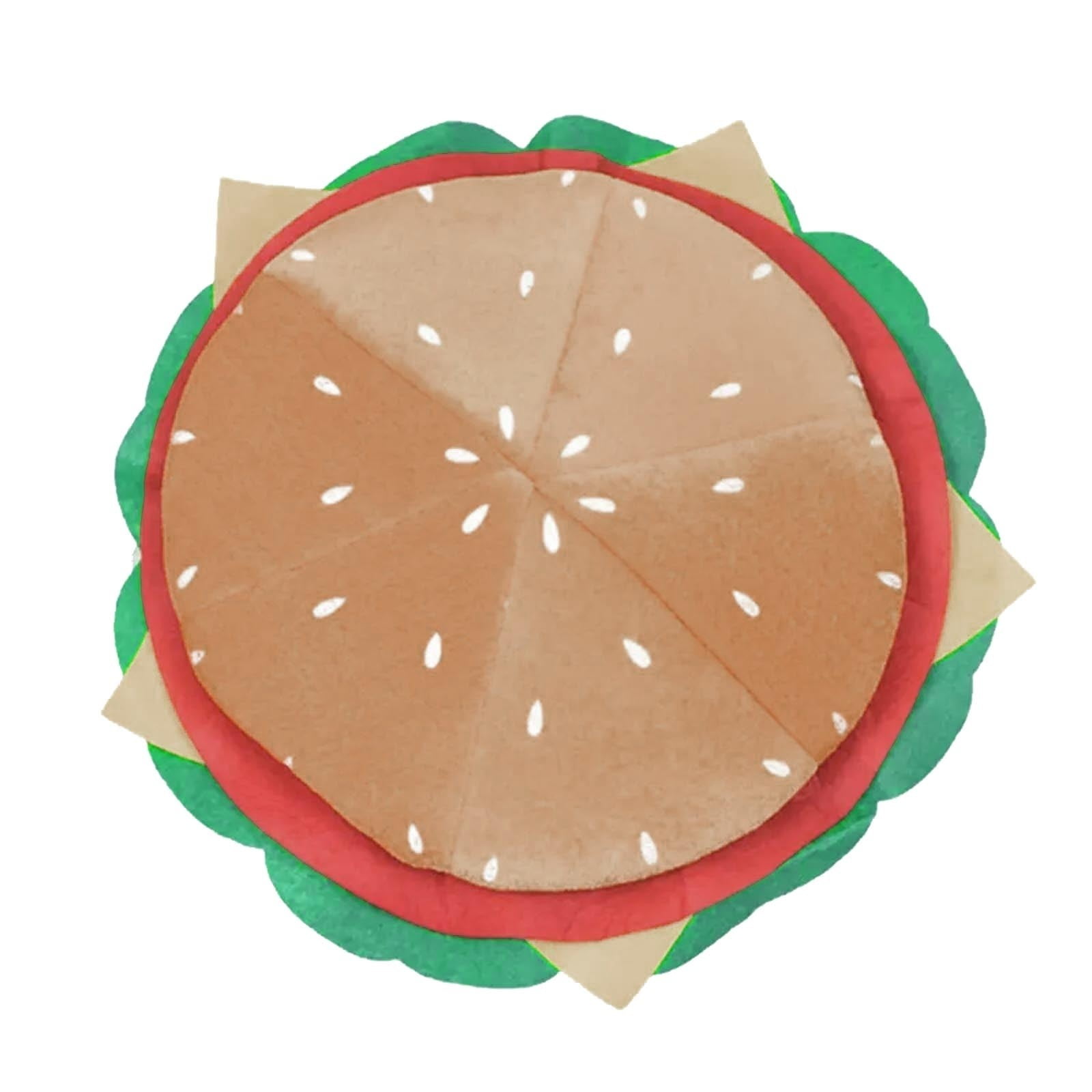 Adult Unisex Hamburger Hat Cheese Burger Cap Halloween Womens Mens（1 PC ...