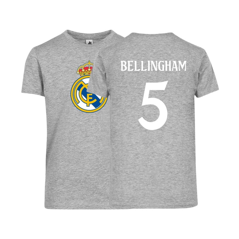Adult Unisex Real Madrid Soccer T-Shirt – Bellingham #5 | Front & Back ...