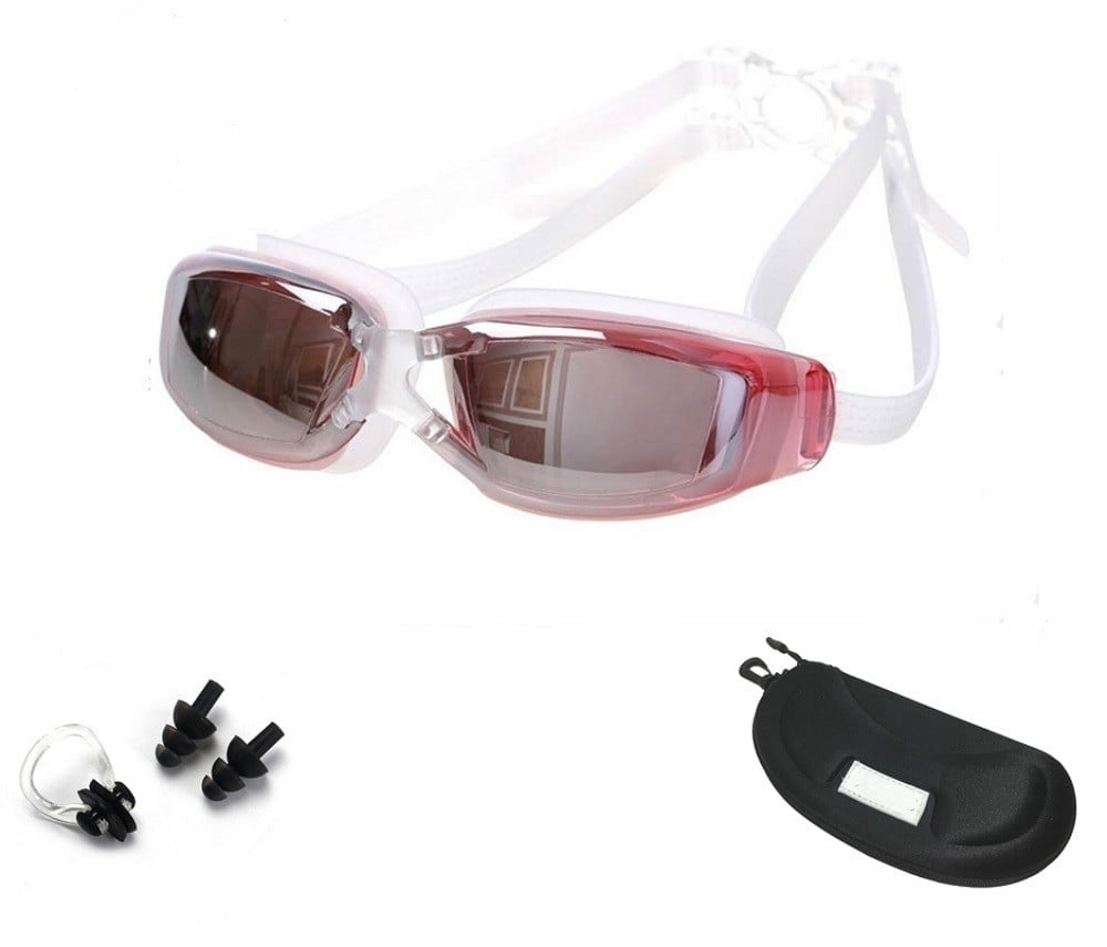 Adult Unisex Swim Goggles with UV Protection – Anti-Fog Mirror Coated ...