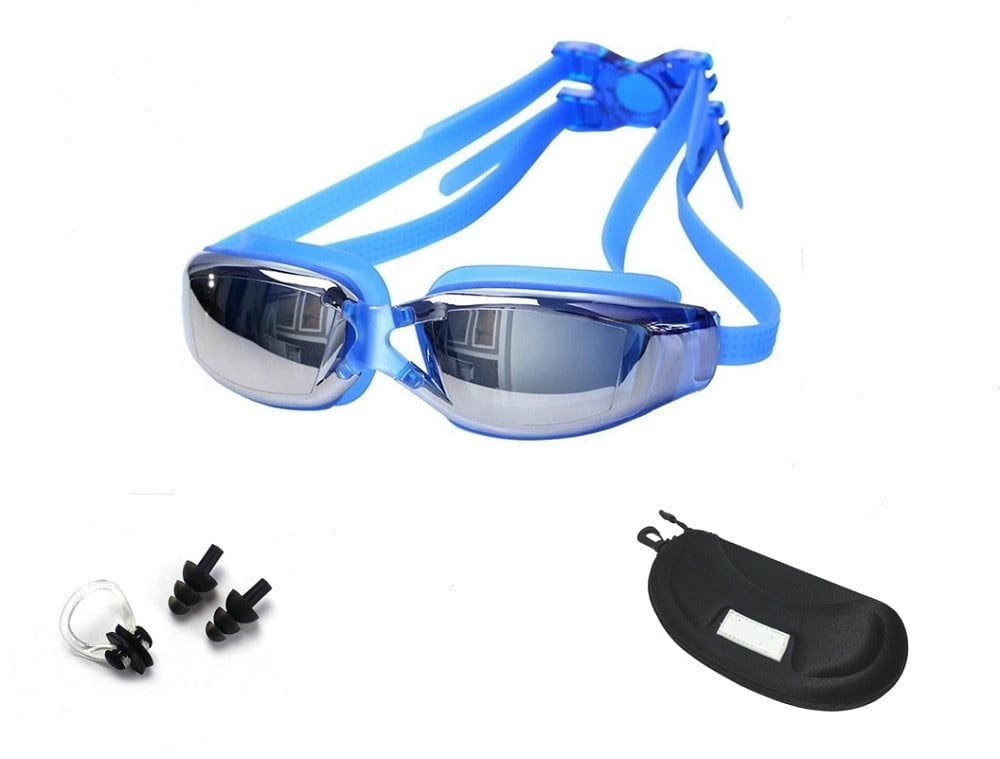 Adult Unisex Swim Goggles with UV Protection – Anti-Fog Mirror Coated ...