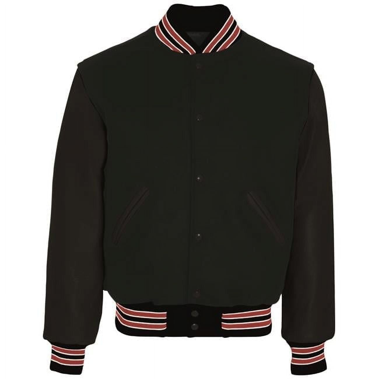 Adult Varsity Jacket - Black, Scarlet & White - Extra Small - Walmart.com
