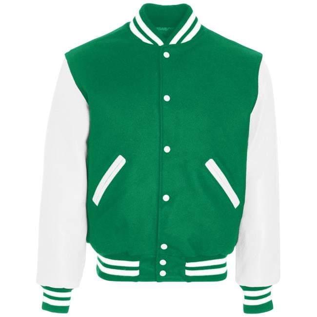Adult Varsity Jacket, Kelly & White - Extra Large - Walmart.com